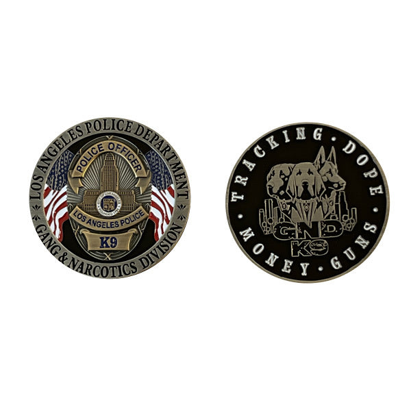 Gang & Narcotics K9 Challenge Coin – Los Angeles Police Foundation - Store