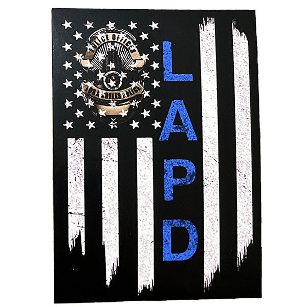 LAPD Thin Blue Line Flag Sticker – Los Angeles Police Foundation - Store